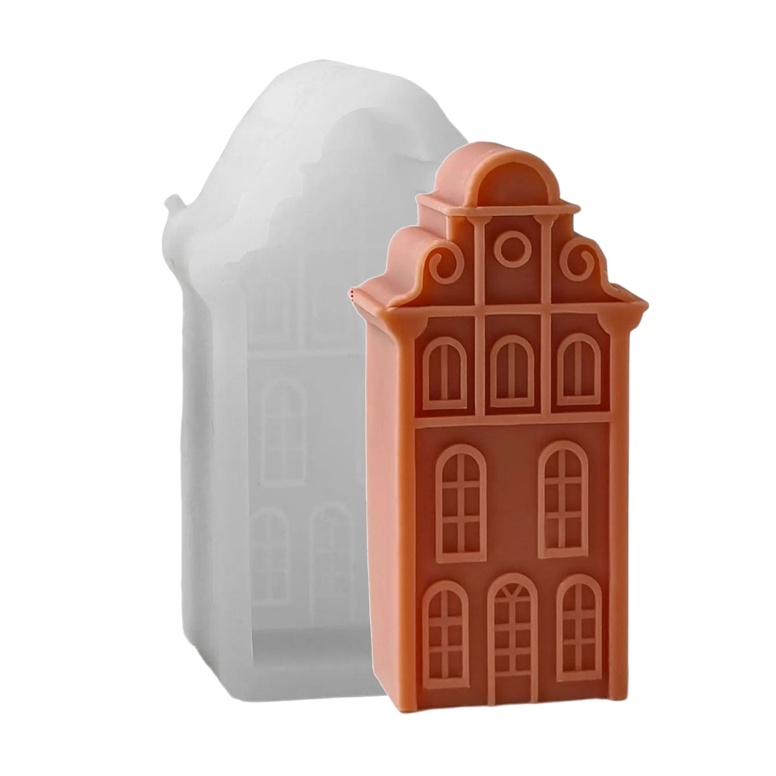 Chimney House Silicone Mould House Molds Ornament Molds Plasters Molds ...