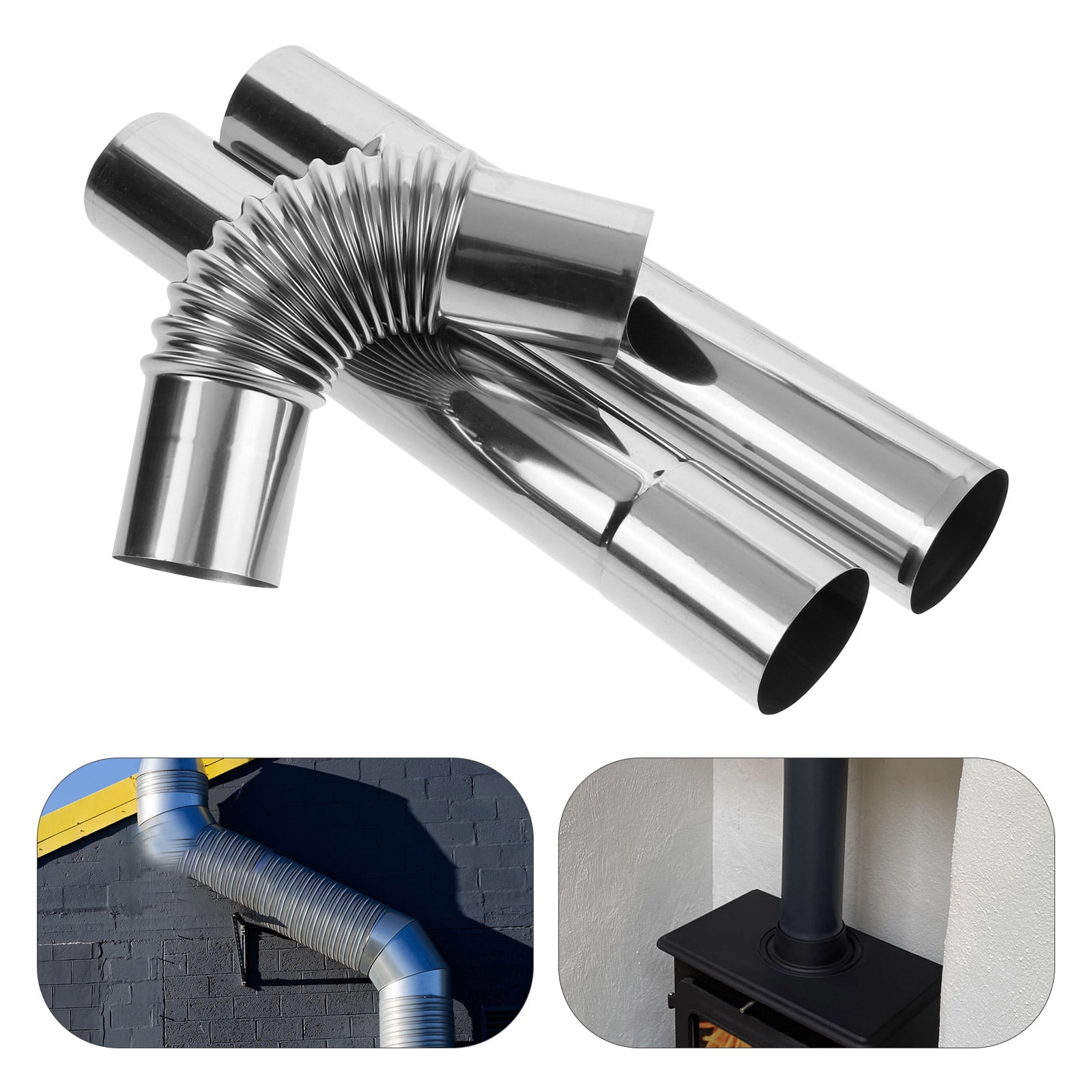 Chimney Pipe,Chimney Flue Stainless Steel Chimney Round Stove Duct ...
