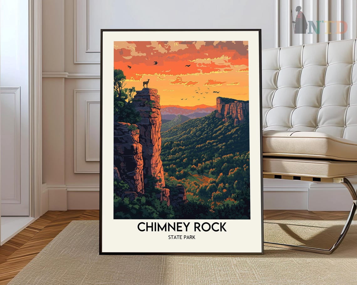Chimney Rock State Park, Chimney Rock Print, Chimney Rock Wall Art ...