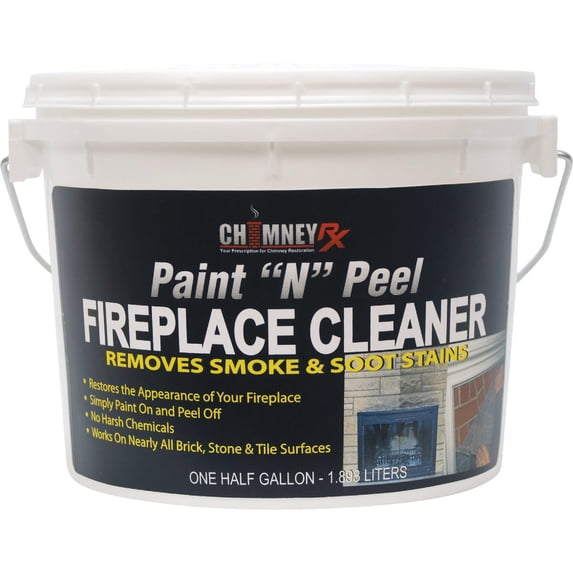 Chimney Rx Paint N Peel Fireplace Cleaner, Half Gallon, Removes Smoke ...