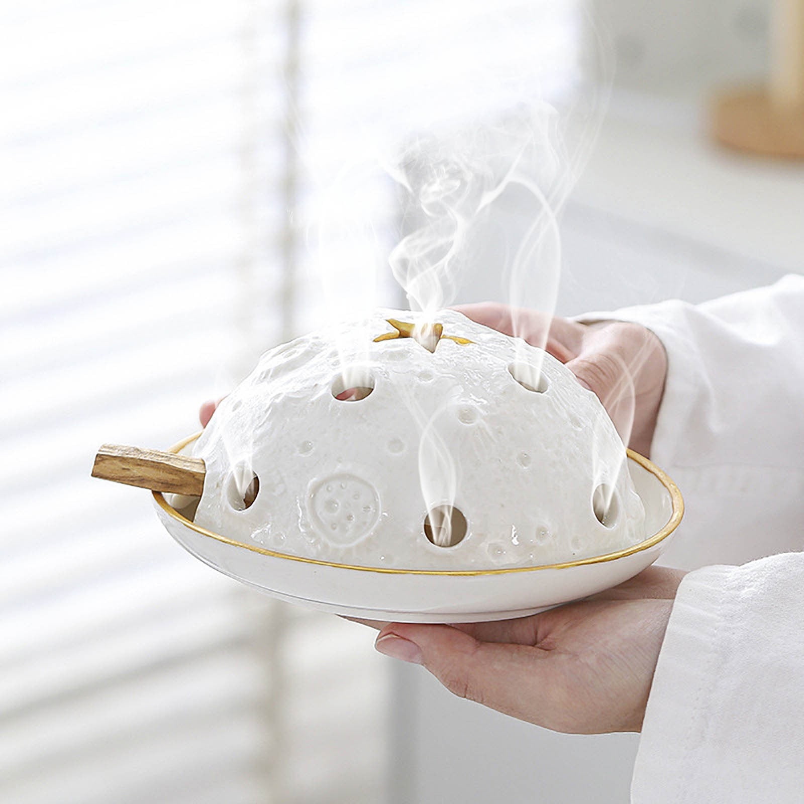 Chimney Sage Holder for Burning - Sage Tray,Ceramic Incense Burner and ...