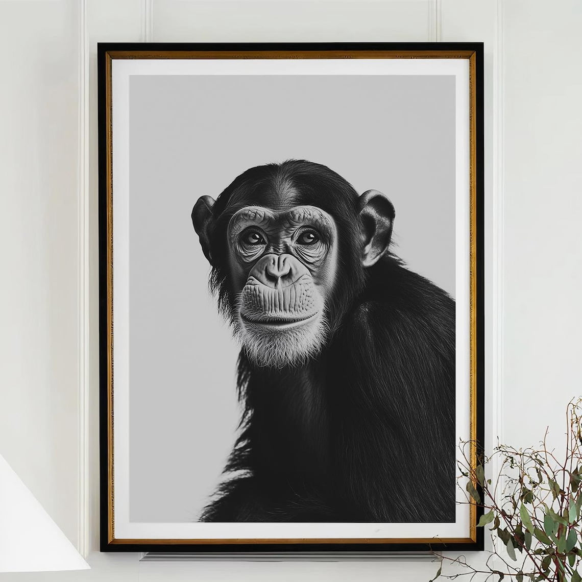 Chimp Monkey Fashion Magazine Inspired Poster Animal Portrait ...