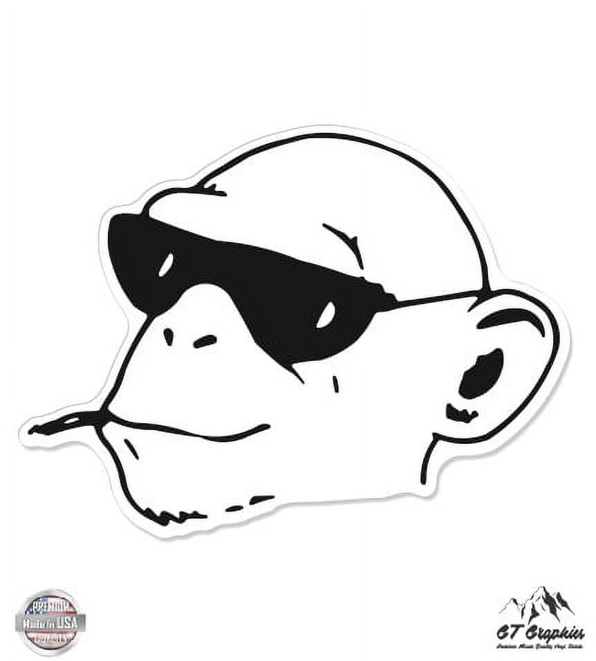 Chimp Smoking Chill - 12" Vinyl Sticker Waterproof Decal - Walmart.com