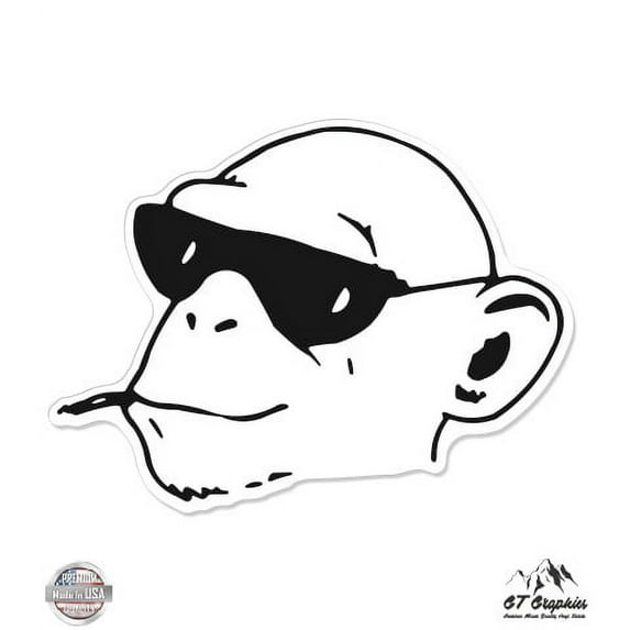 Chimp Smoking Chill - 12" Vinyl Sticker Waterproof Decal - Walmart.com