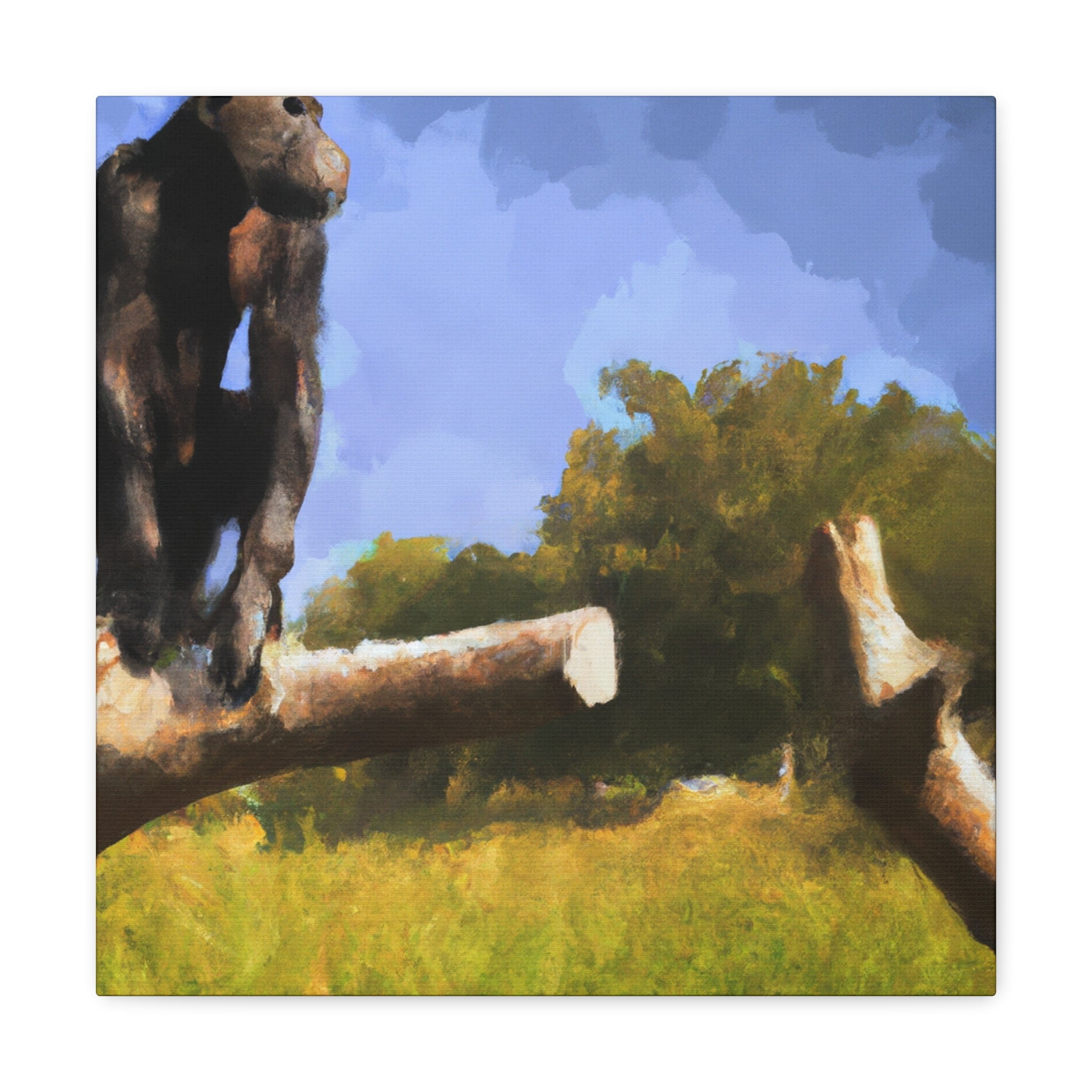 "Chimp in the Forest" - Canvas - Walmart.com