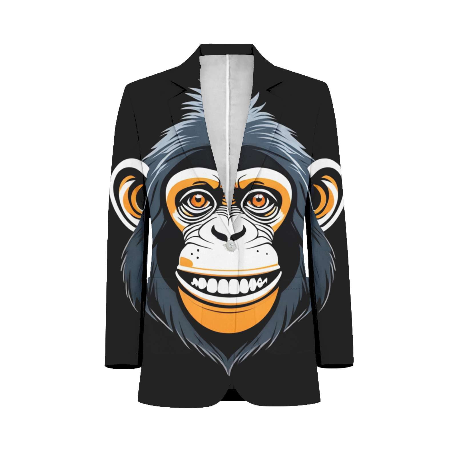 Chimpanzee Face Art Print Mens Suits Shawl Collar Slim Fit Suit Mens ...