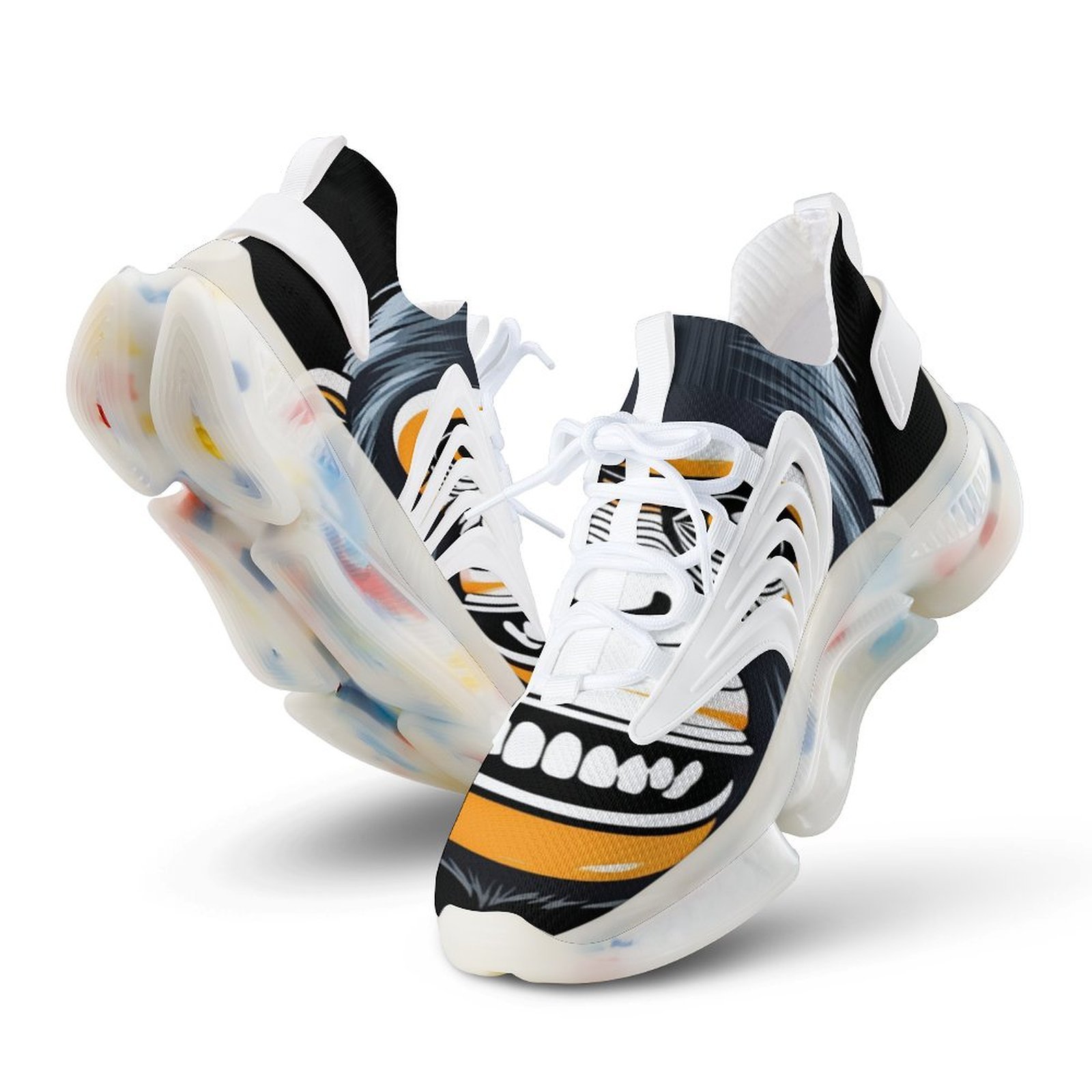 Chimpanzee Face Art Print Walking Shoes for Men Woman Lightweight ...