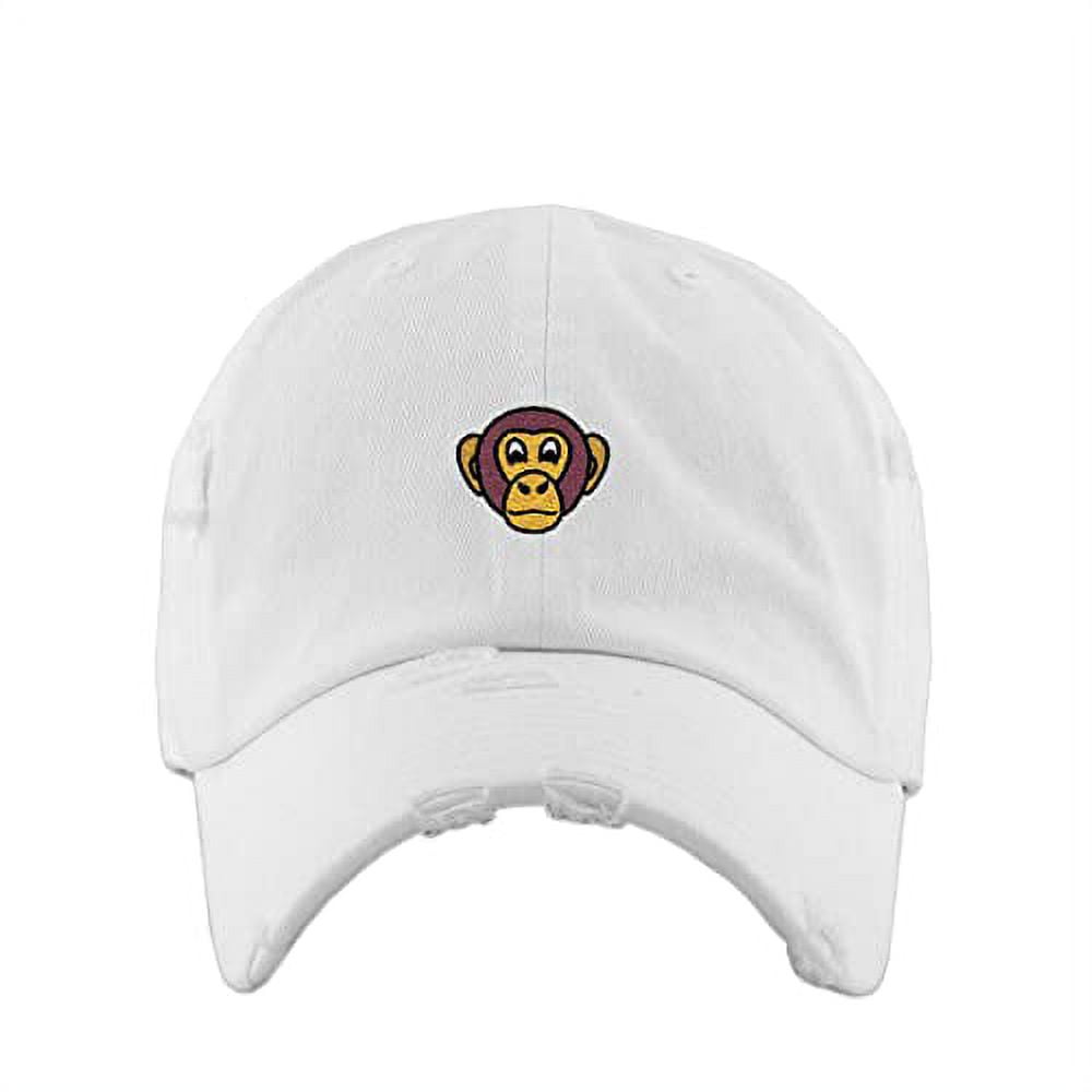 Chimpanzee Head Vintage Baseball Cap Embroidered Cotton Adjustable ...