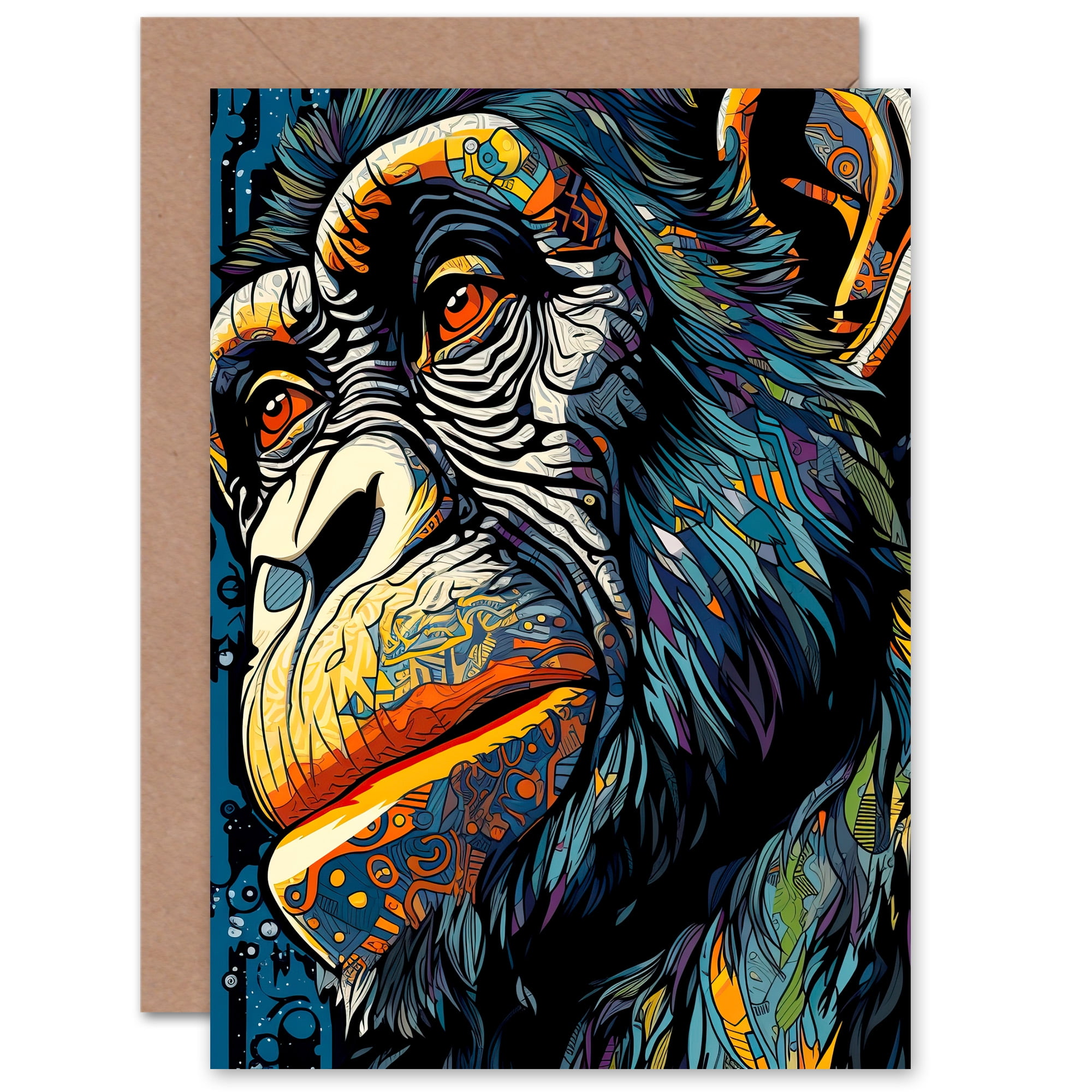 Chimpanzee Modern Pop Art Chimp for Husband Him Dad Son Brother ...