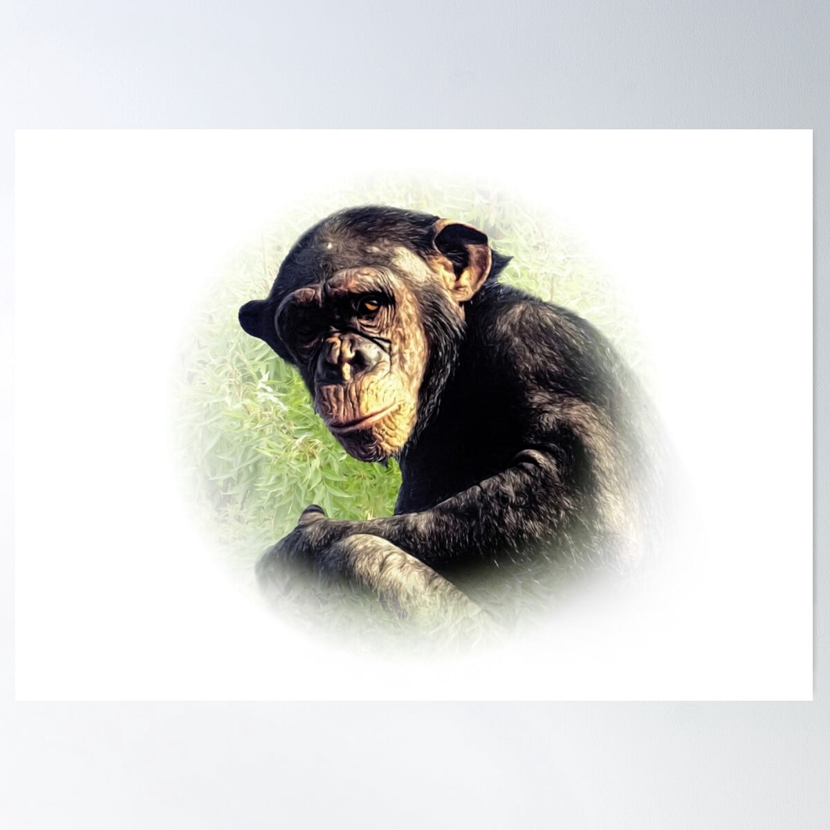 Chimpanzee Poster Wall Art, Modern Wall Decor For Living Room Bedroom ...