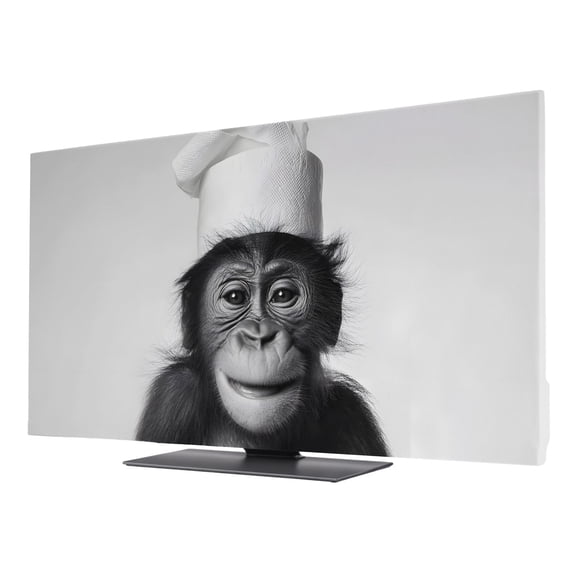 Chimpanzee TV Cover for 65 Inch Screen, Stretch Fabric Dustproof TV ...