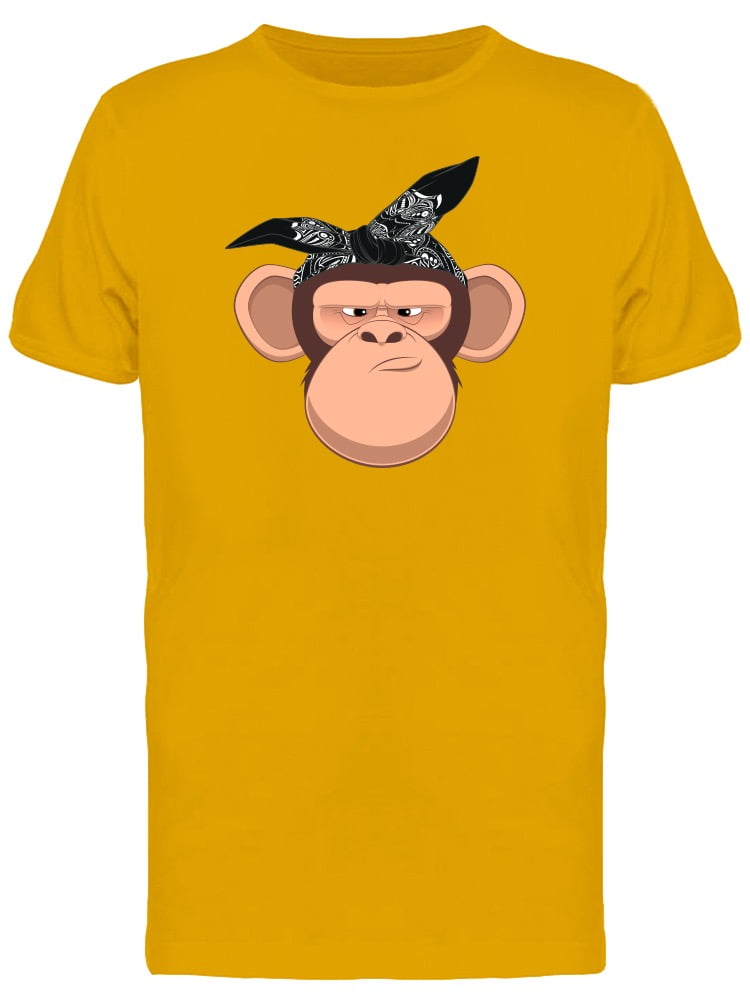 Chimpanzee With Cholo Bandana T-Shirt Men -Image by Shutterstock, Male ...
