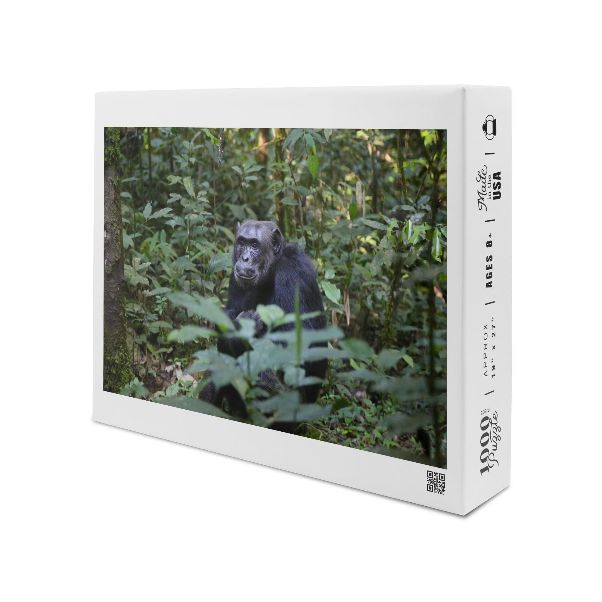 Chimpanzee in the Jungle (1000 Piece Puzzle, Size 19x27, Challenging ...