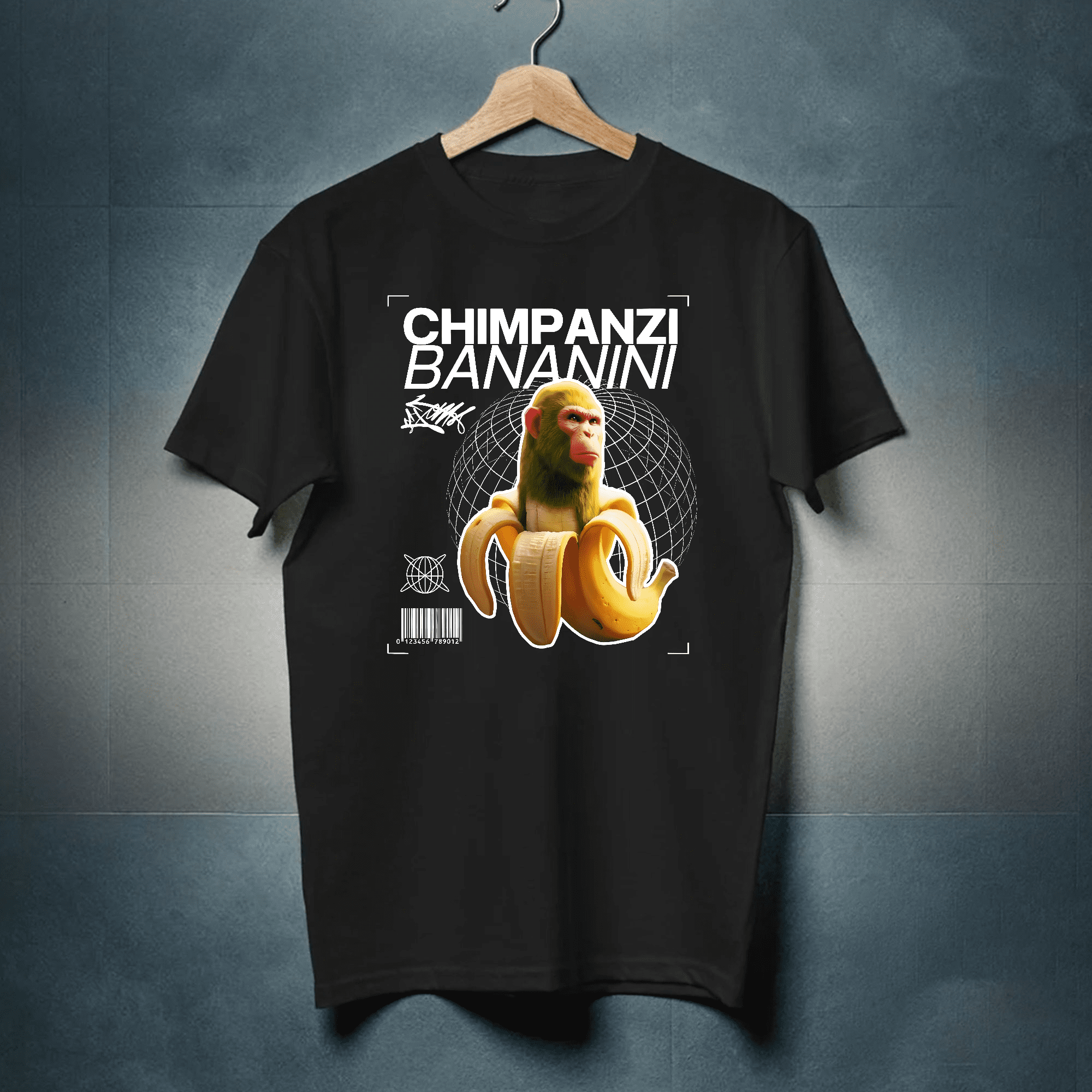 Chimpanzi Bananini Fun Character Art T-Shirt - Walmart.com
