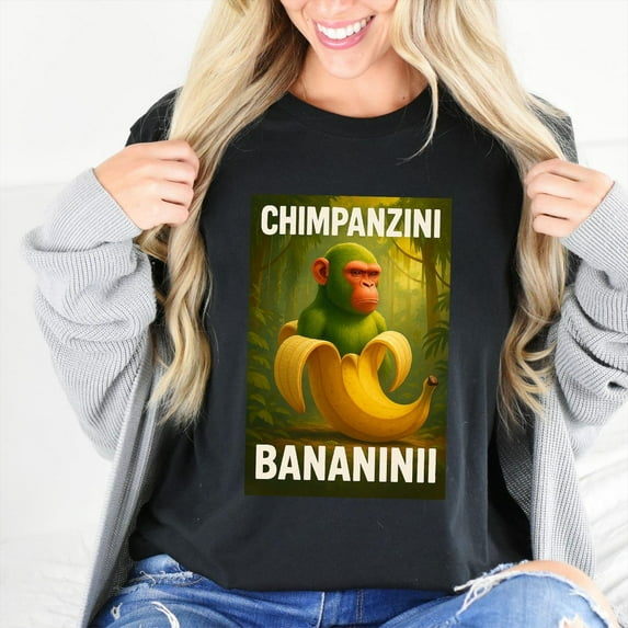 Chimpanzini Bananini Shirt: Italian Brainrot , Vintage Banana Monkey ...