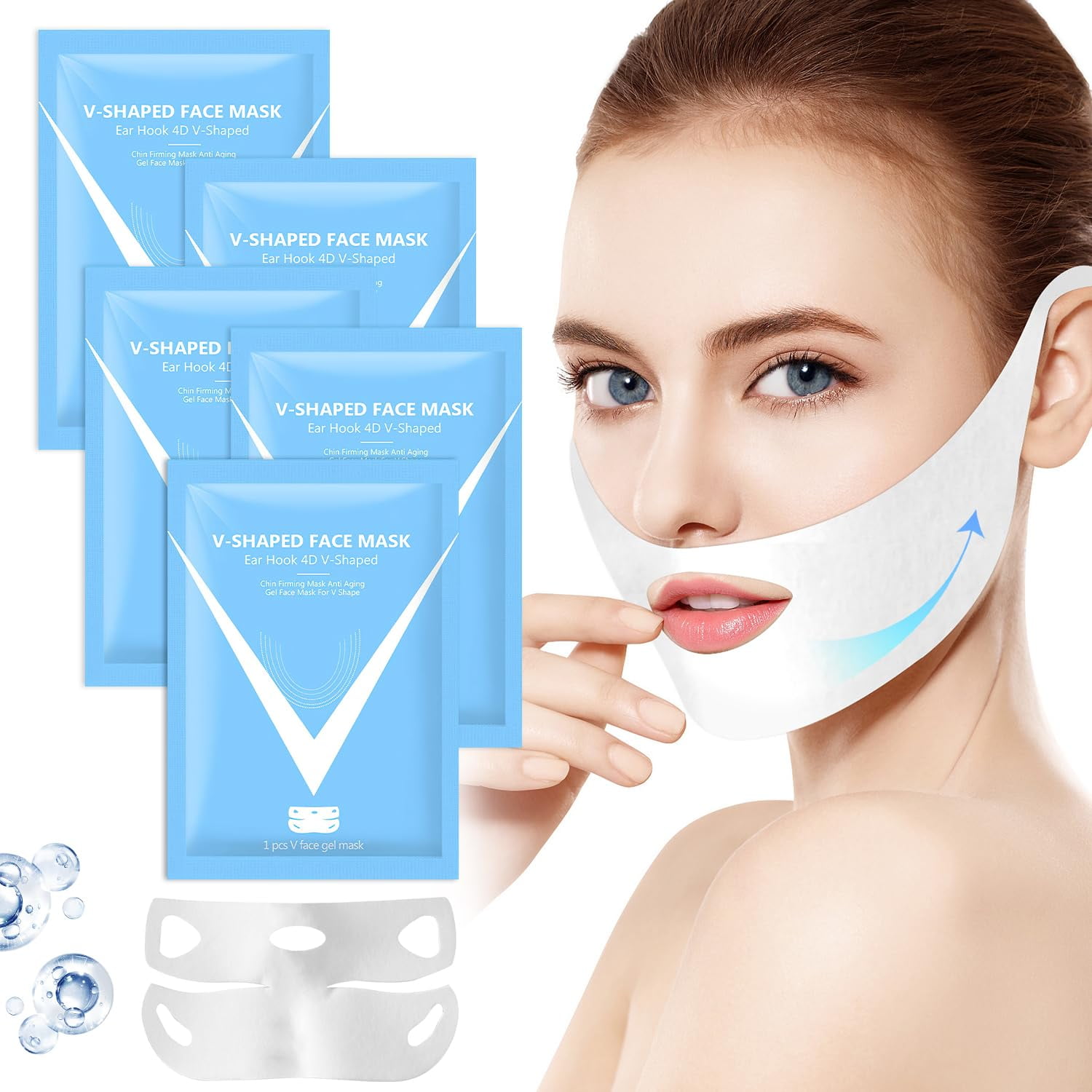 Chin Mask, Double Chin Mask, Lifting Face Neck Mask, 5 Pack - Walmart.com