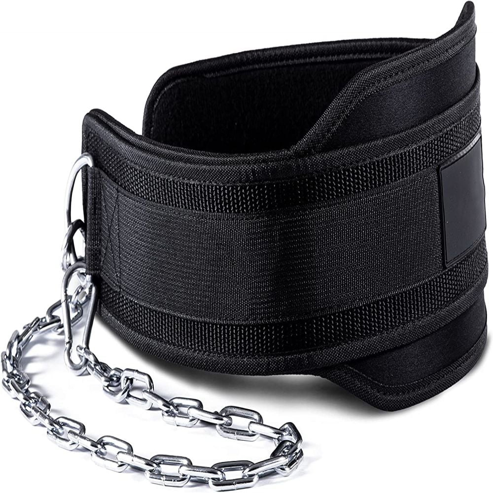 Chin Up Dip Belt, Steel Chain for Weighted Pullups, Self-locking Buckle ...