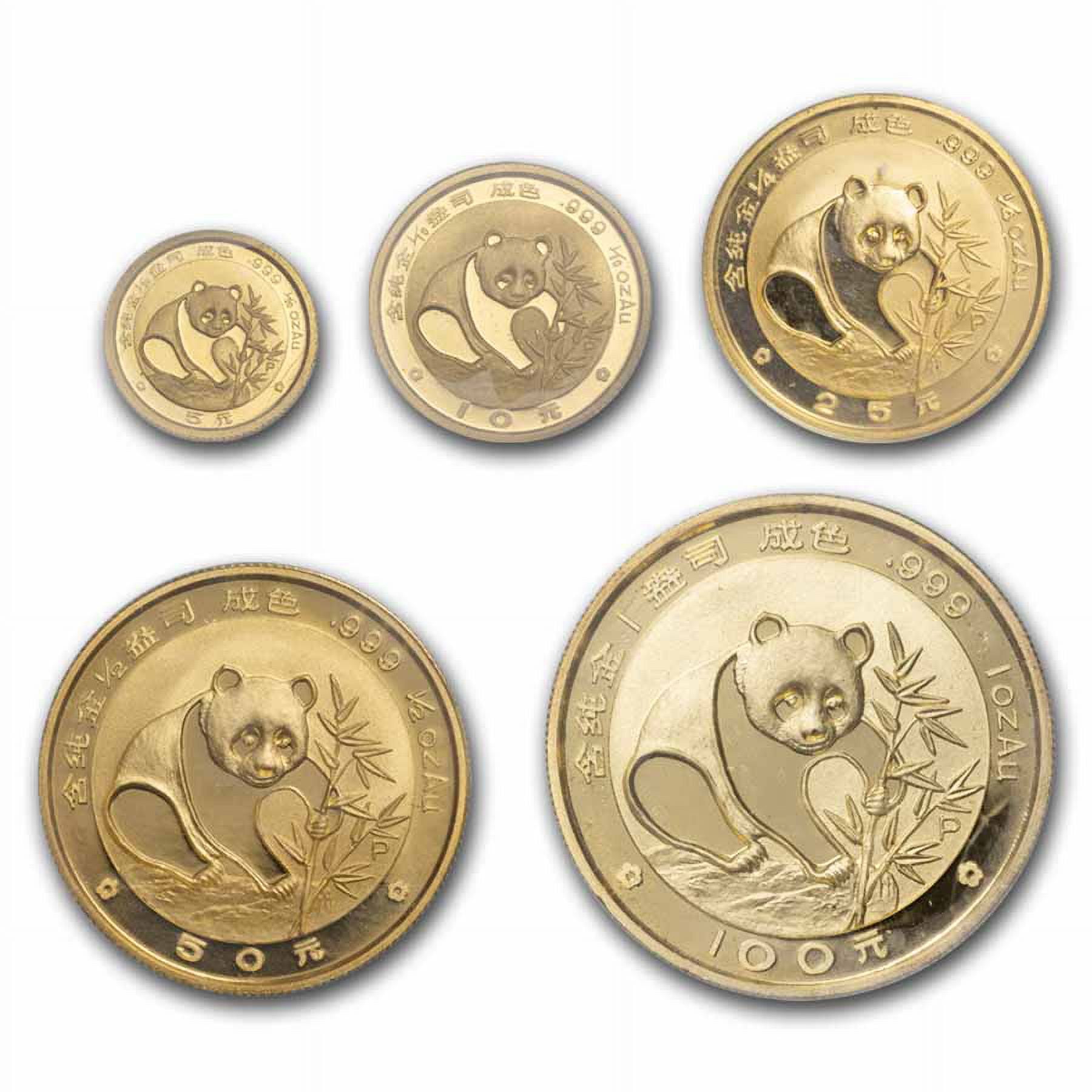 China 5-Coin Gold Panda BU Set (Mixed Random Years) - Walmart.com