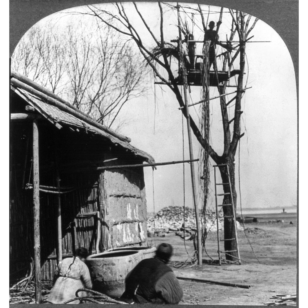 China Bamboo Rope C1908. Nthe Primitive Process Of Twisting Bamboo Rope ...