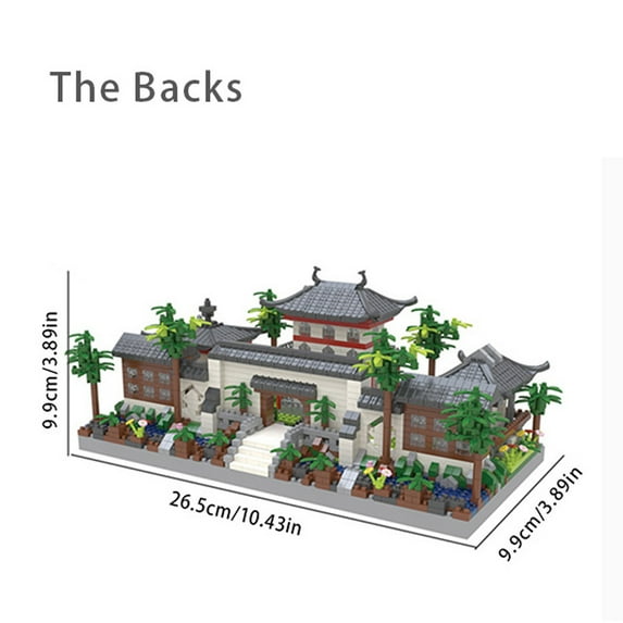 China Building Blocks Suzhou Garden Building Scene Micro Particle ...