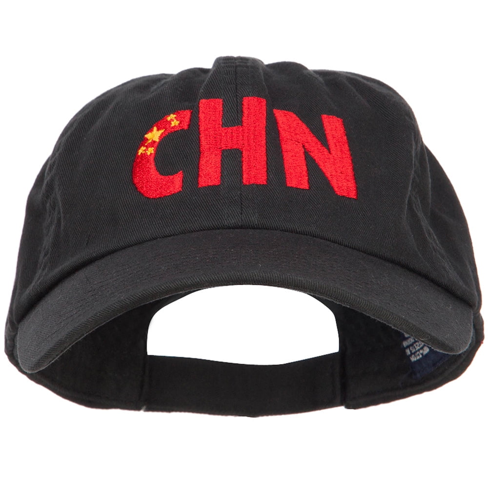 China CHN Flag Embroidered Low Profile Cap - Black OSFM - Walmart.com