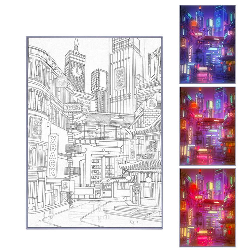 China - Changsha Night Scene: Led 3 colors Light Painting, Deco Wall ...