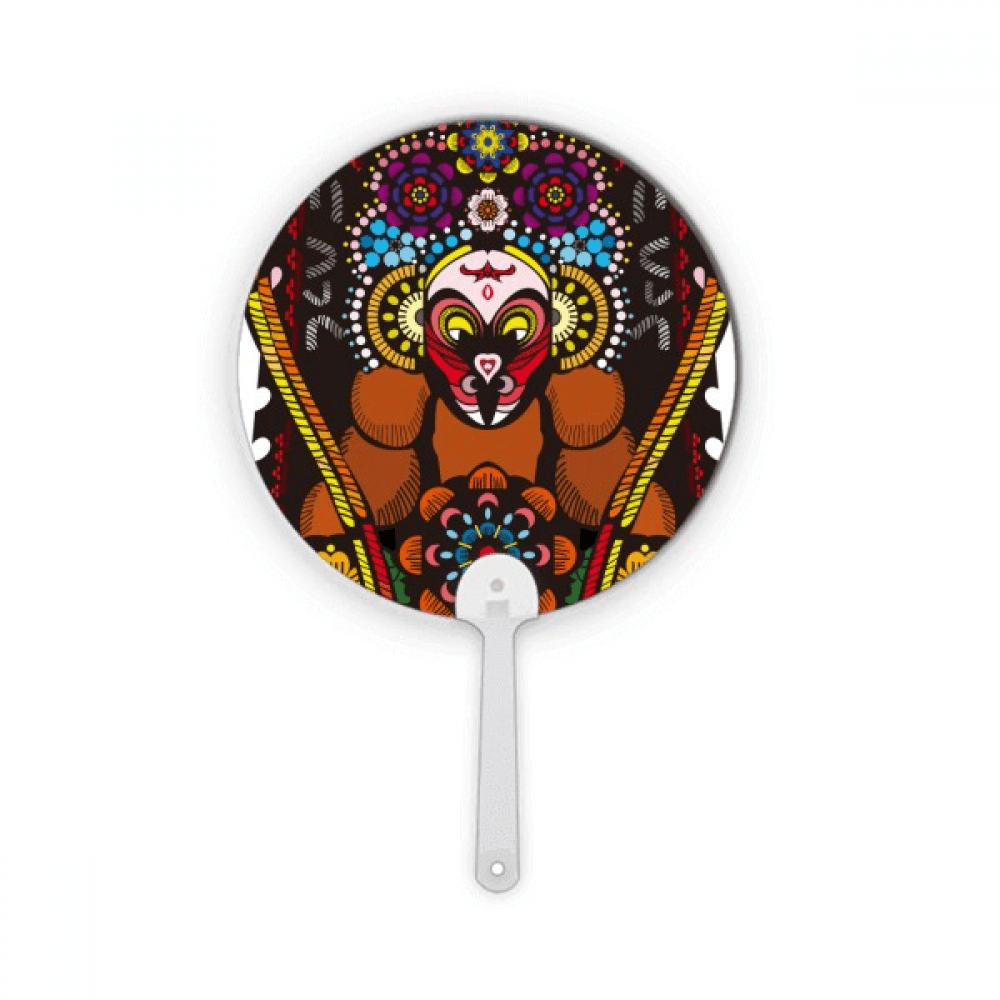 China Chinese Beijing Peking Pattern Plastic Round Handheld Fan ...