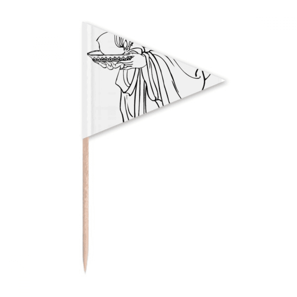 China Chinese Culture Character Figure Toothpick Triangle Cupcake ...