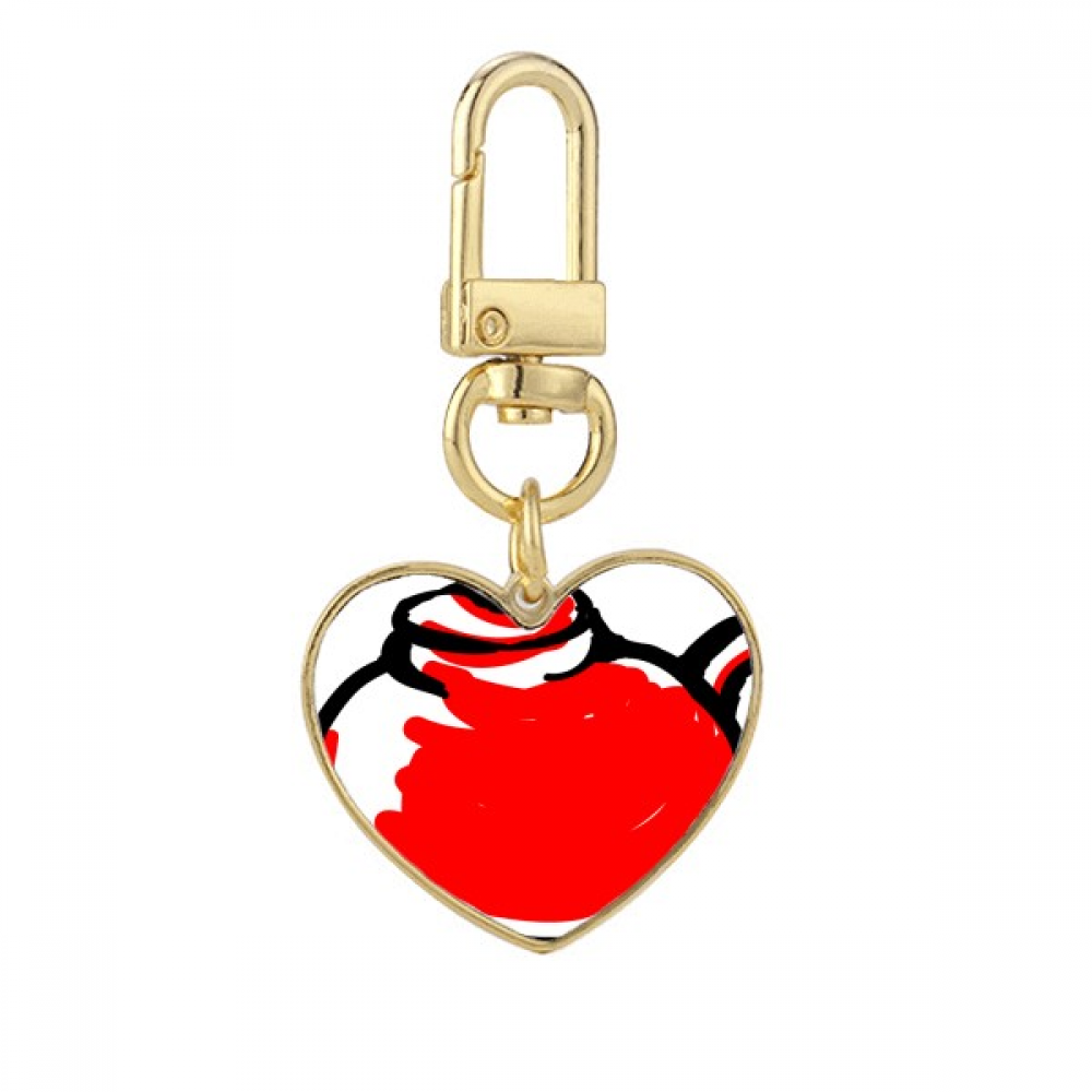 China Chinese Teapot Traditional Pattern Gold Heart Keychain Metal ...