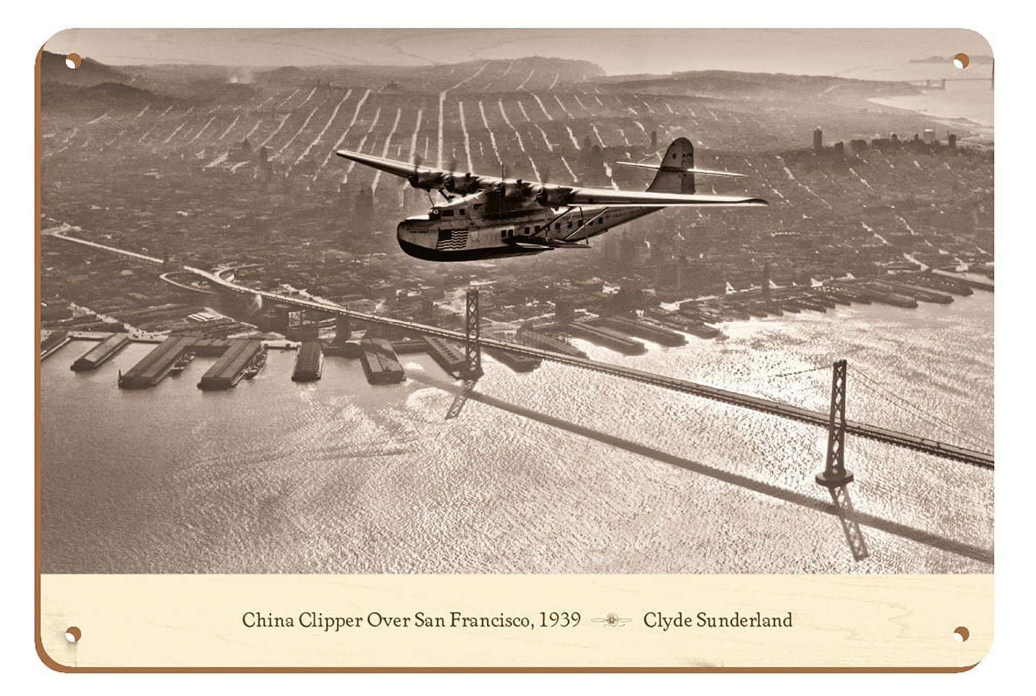 China Clipper (Martin M-130) - Over San Francisco 1939 - Pan American ...
