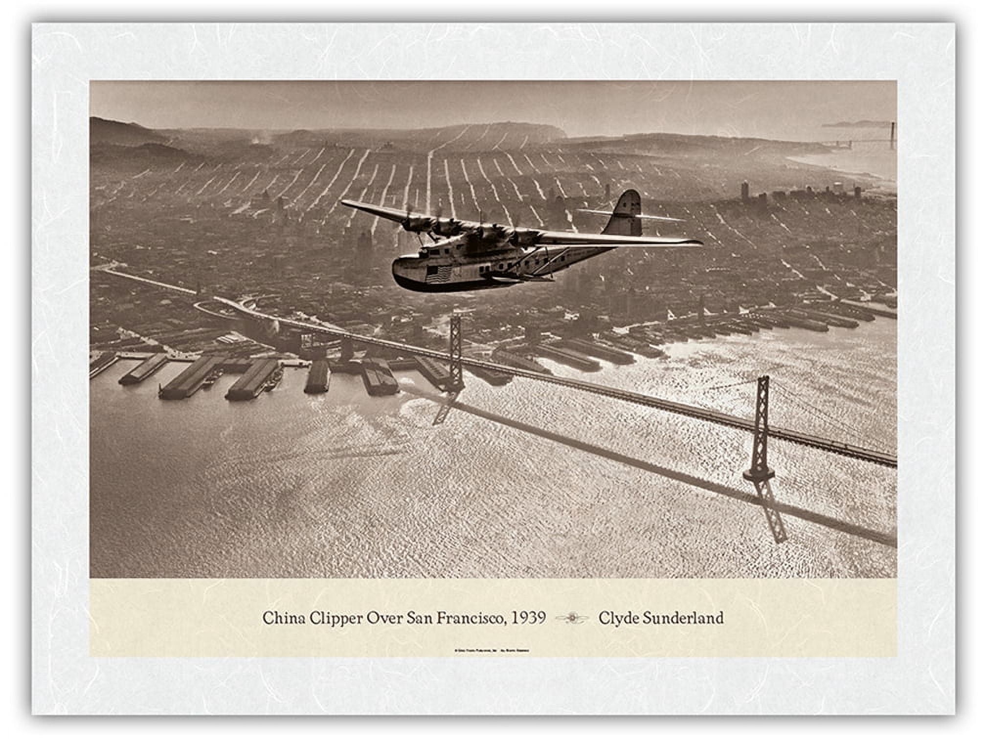 China Clipper (Martin M-130) - Over San Francisco 1939 - Pan American ...