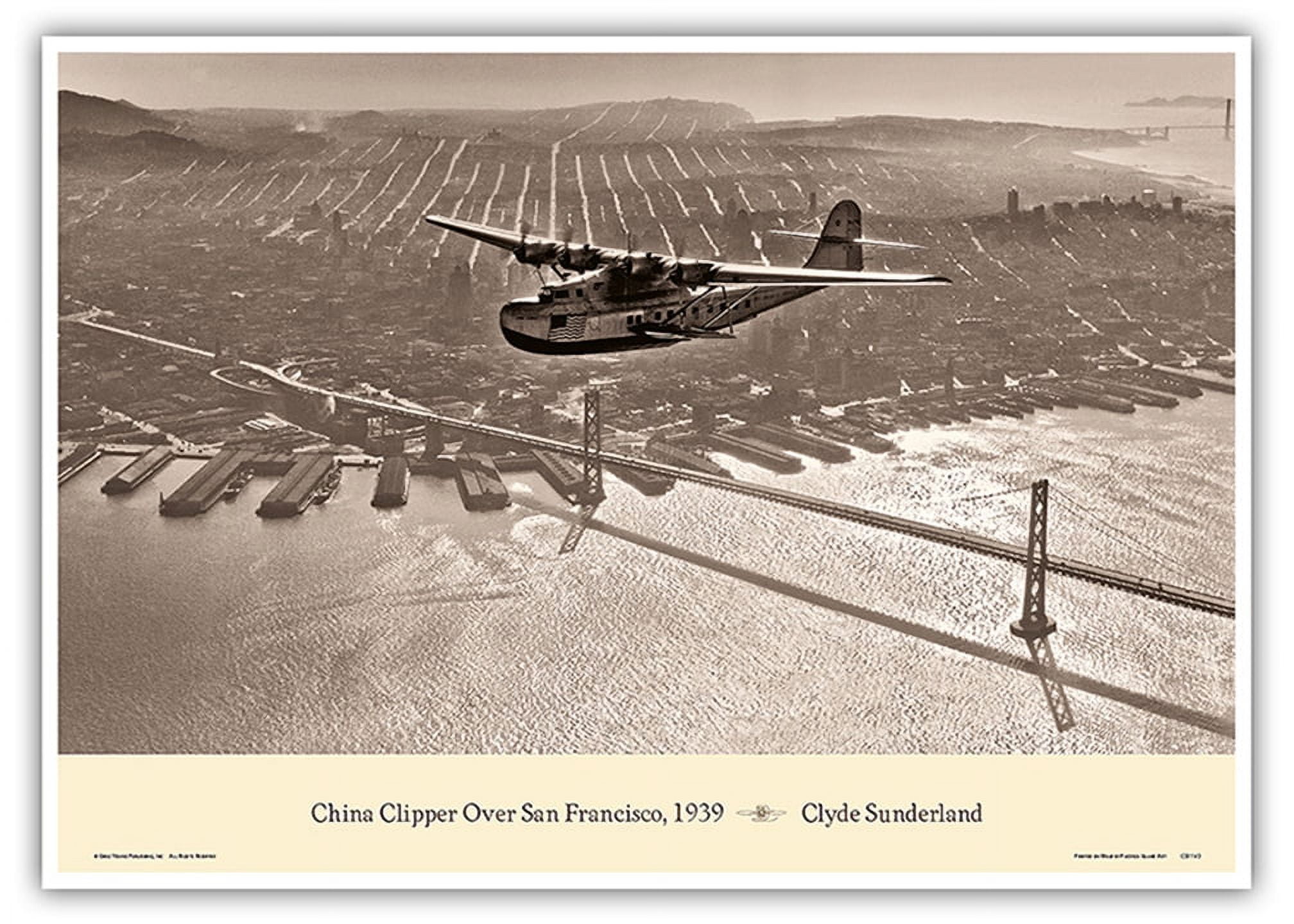 China Clipper (Martin M-130) - Over San Francisco 1939 - Pan American ...