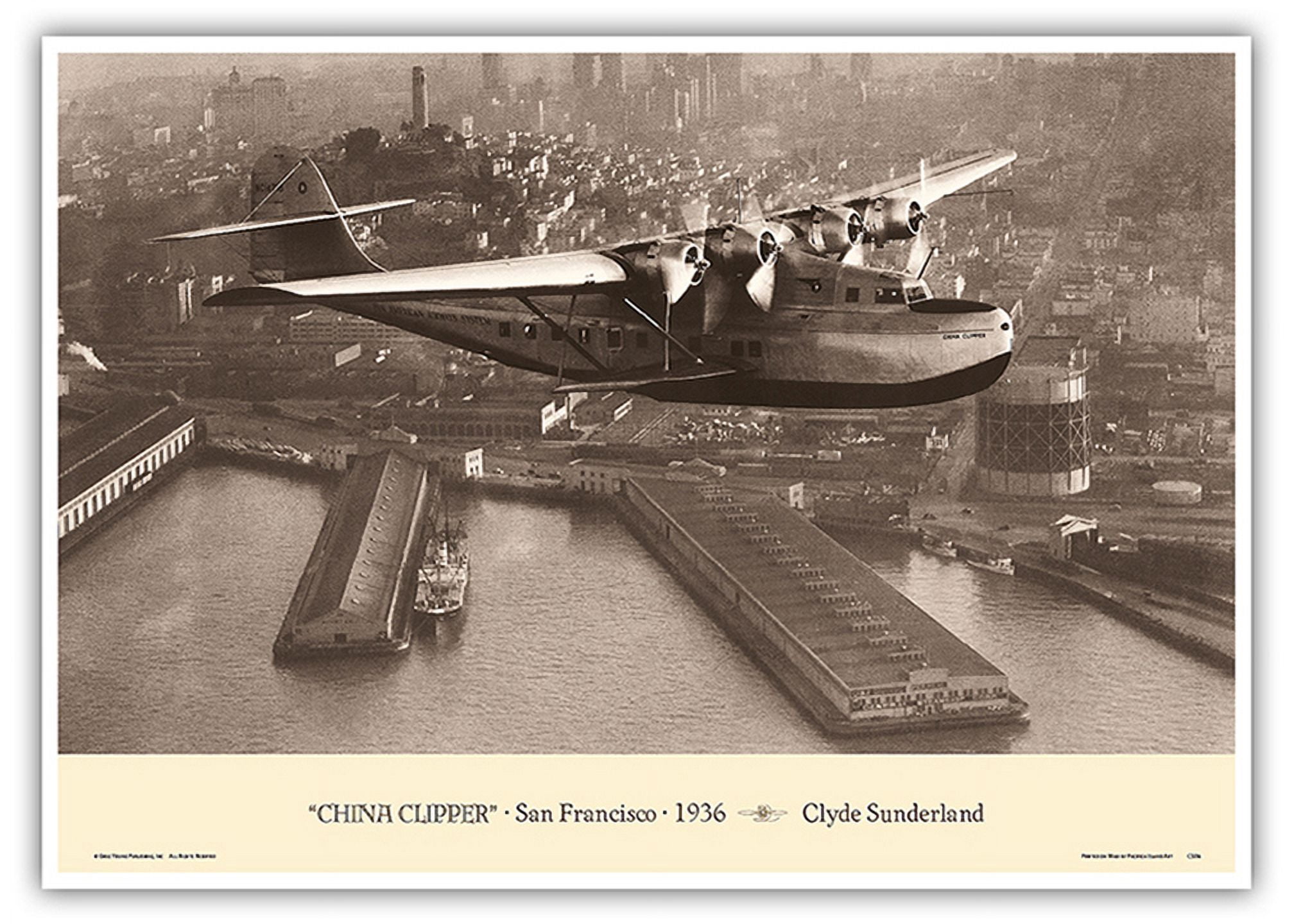 The China Clipper (Martin M-130) - San Francisco 1936 - Vintage ...