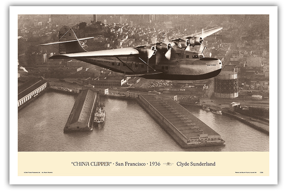 The China Clipper (Martin M-130) - San Francisco 1936 - Vintage ...