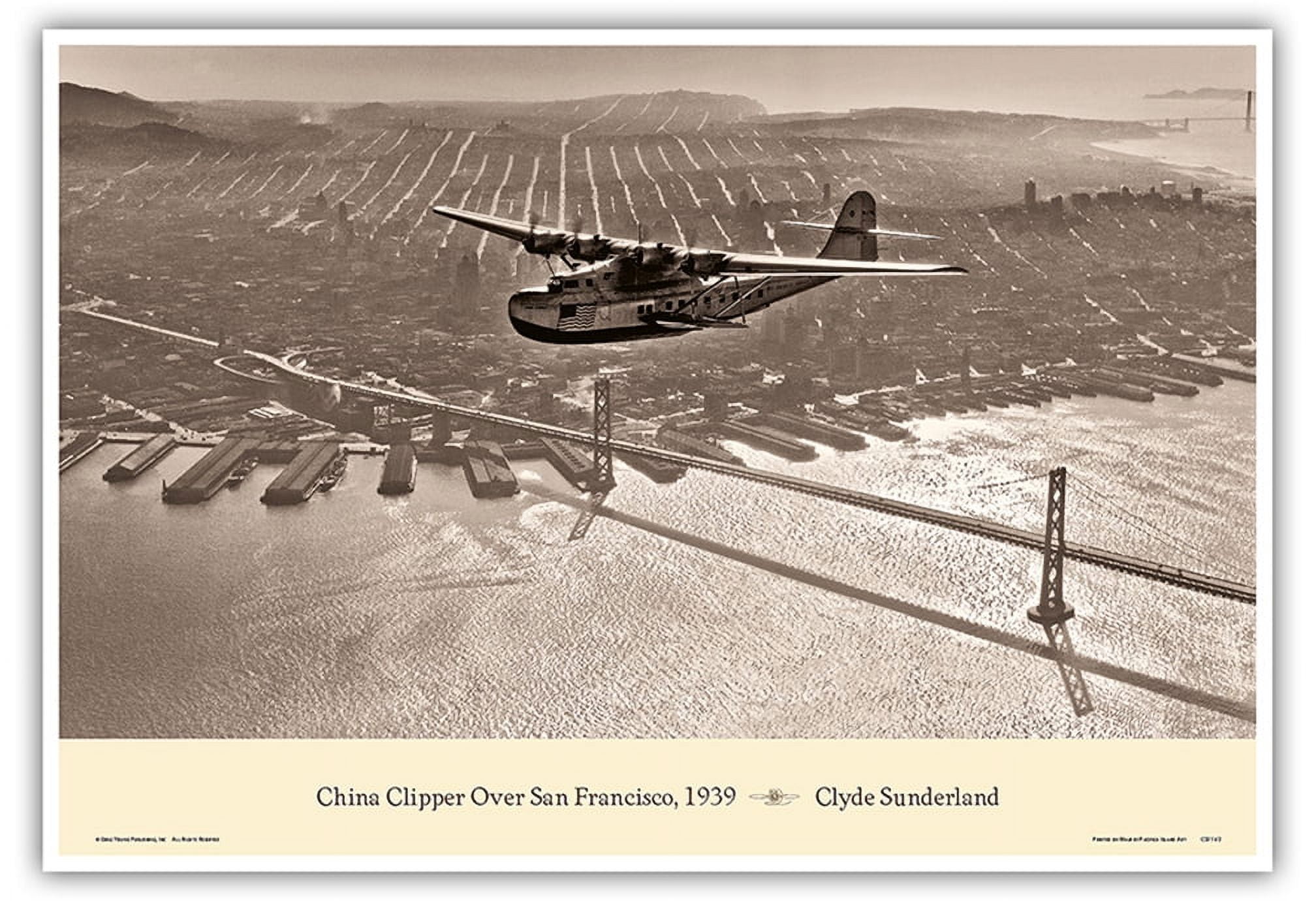 China Clipper (Martin M-130) - Over San Francisco 1939 - Pan American ...