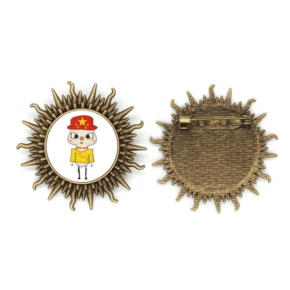 China Country Asia Mandarin Flag UU Metall Sonne Brosche Haken Pin ...