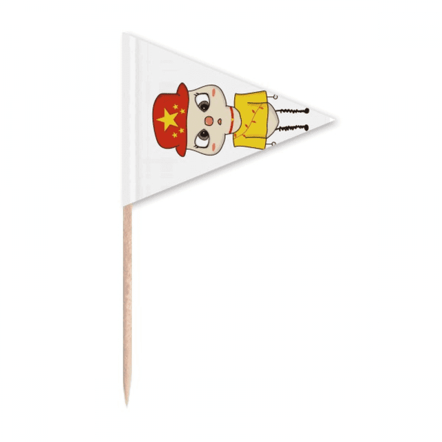 China Country Asia Mandarin Flag UU Toothpick Triangle Cupcake Toppers ...