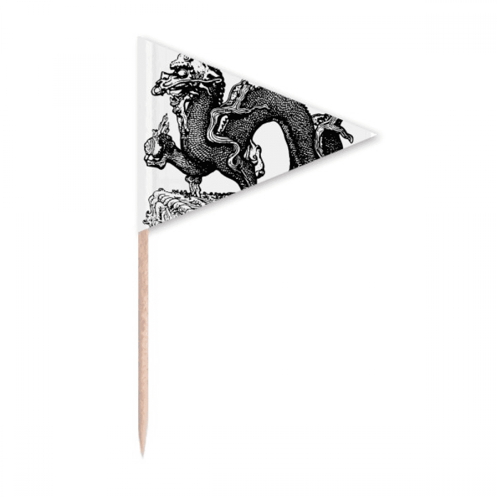 China Culture Qing Dynasty Line Drawing Toothpick Triangle Cupcake ...