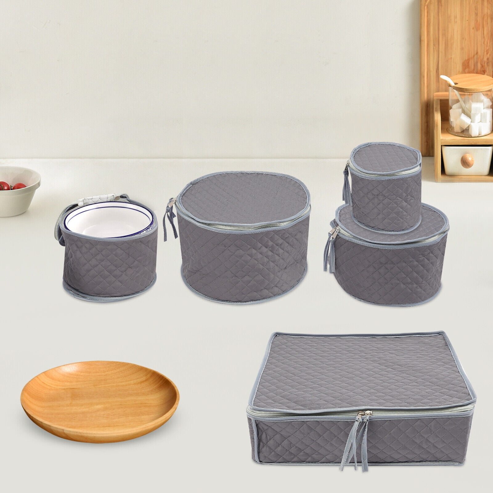 China Dinnerware Storage Sets Hard Shell Flatware Plates & Cups Storage ...