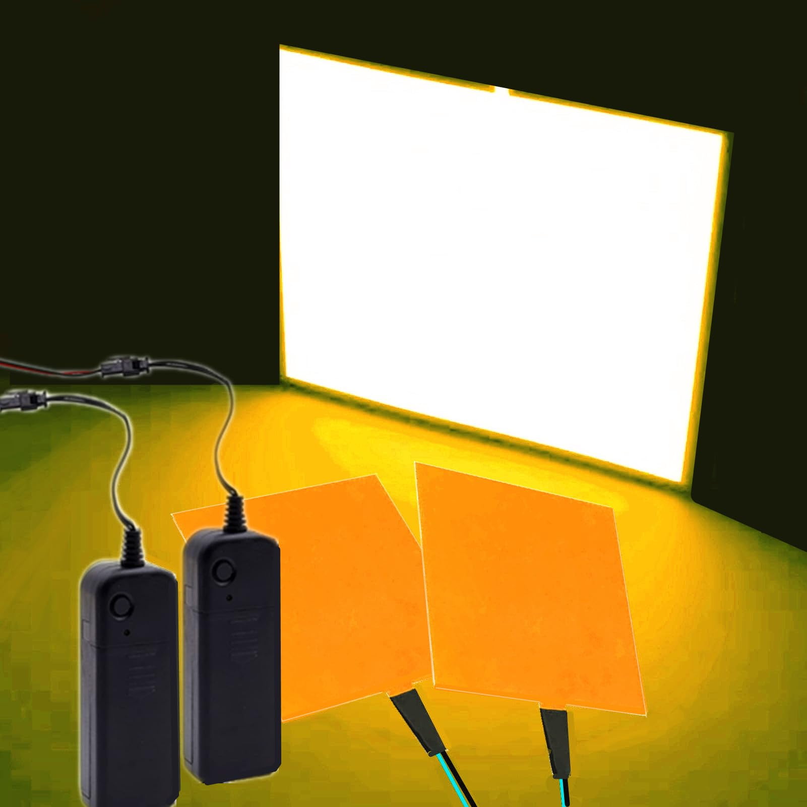 From China El Sheet Panel Light - 2Pcs 10 x 10cm DIY Electroluminescent ...