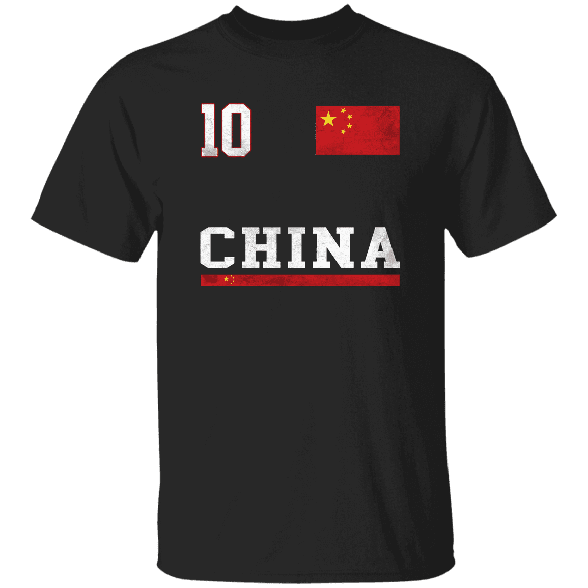 China Flag Emblem Chinese Pride Proud Men Women Soccer Fan T-Shirt ...