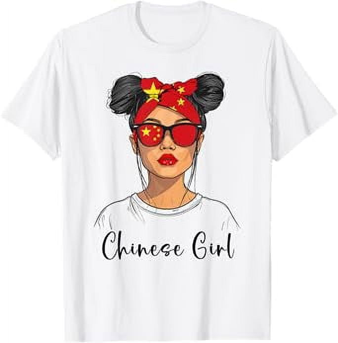 China Flag Outfit for Woman Uniform Girl Chinese T-Shirt - Walmart.com