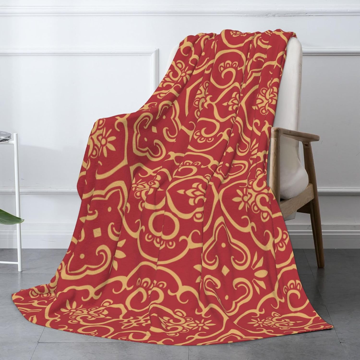 China Floral Texture Blanket for Couch Bed Throw Blanket, Aesthetic ...