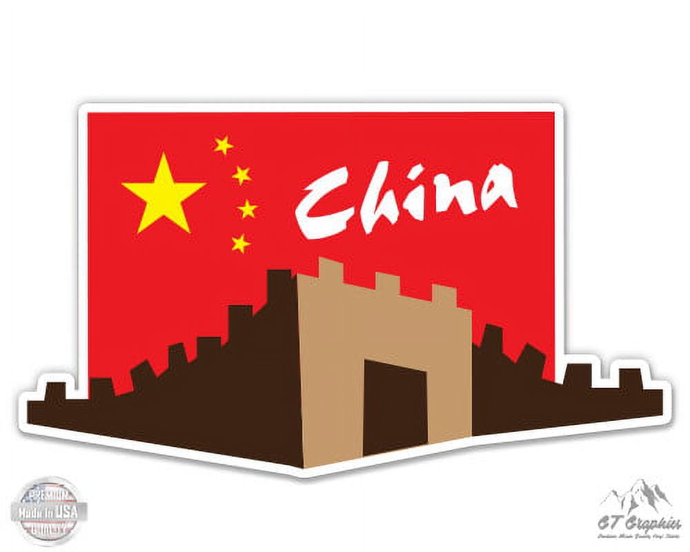 China Great Wall of China Travel Suitcase Sticker - 3" Vinyl Sticker ...