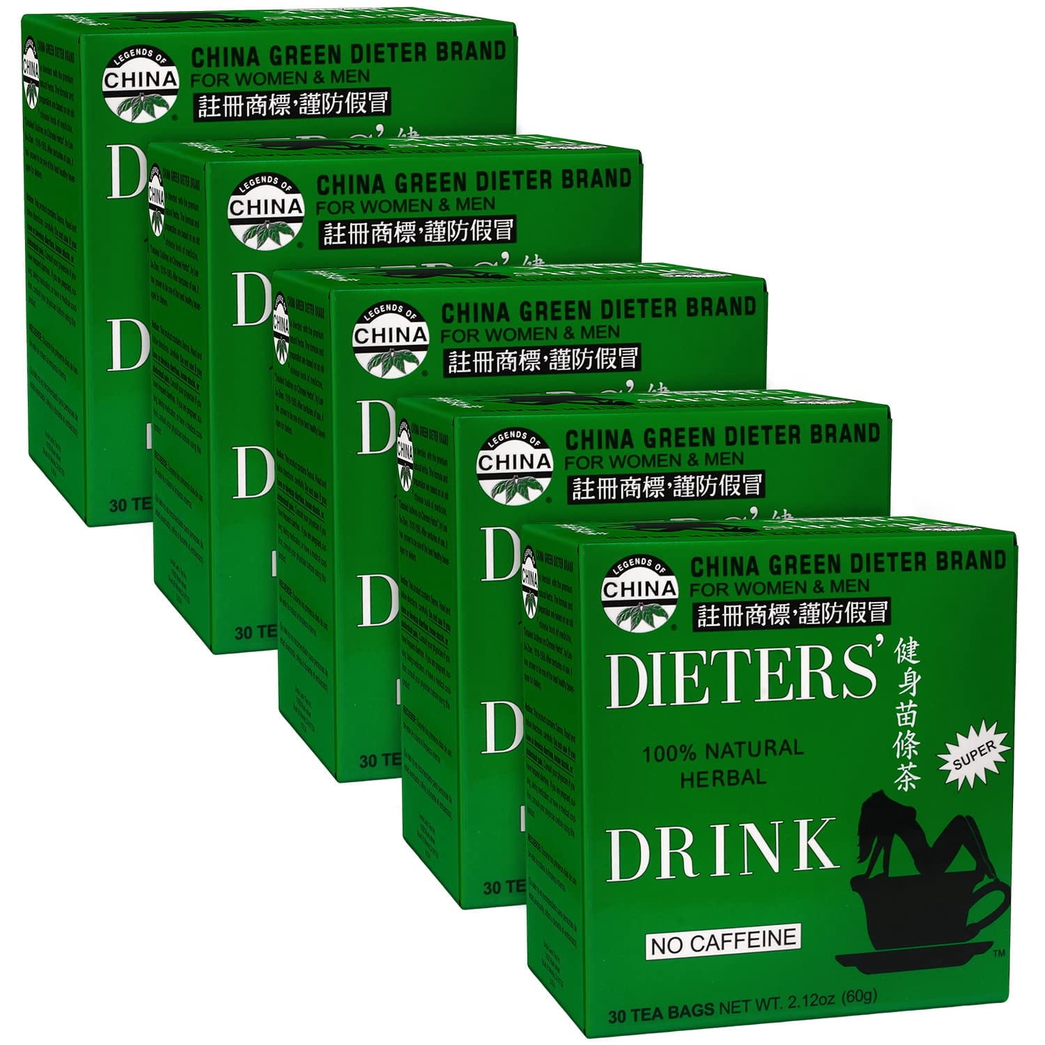 Uncle Lee China Green Dieter's Herbal Tea, Detox Tea with Senna, 30 ...