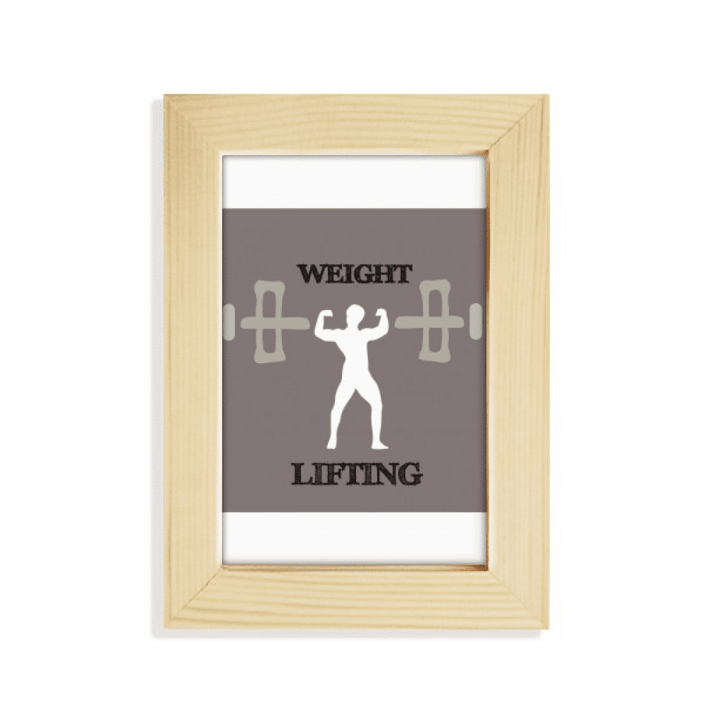 China Gym Lifting Heavy Barbell Desktop Display Photo Frame Picture Art ...