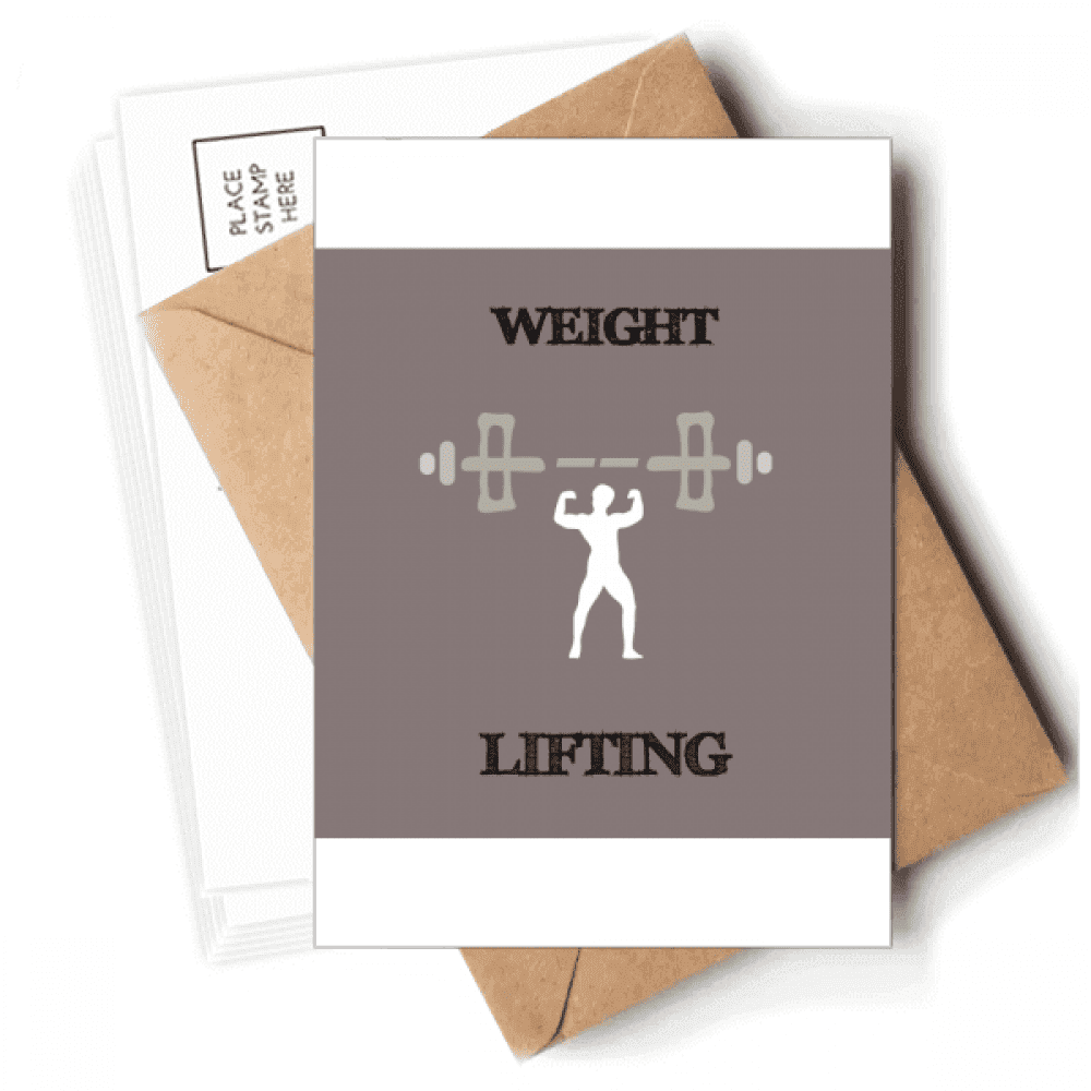 China Gym Lifting Heavy Barbell Postcards Envelopes Blank Note Cards ...