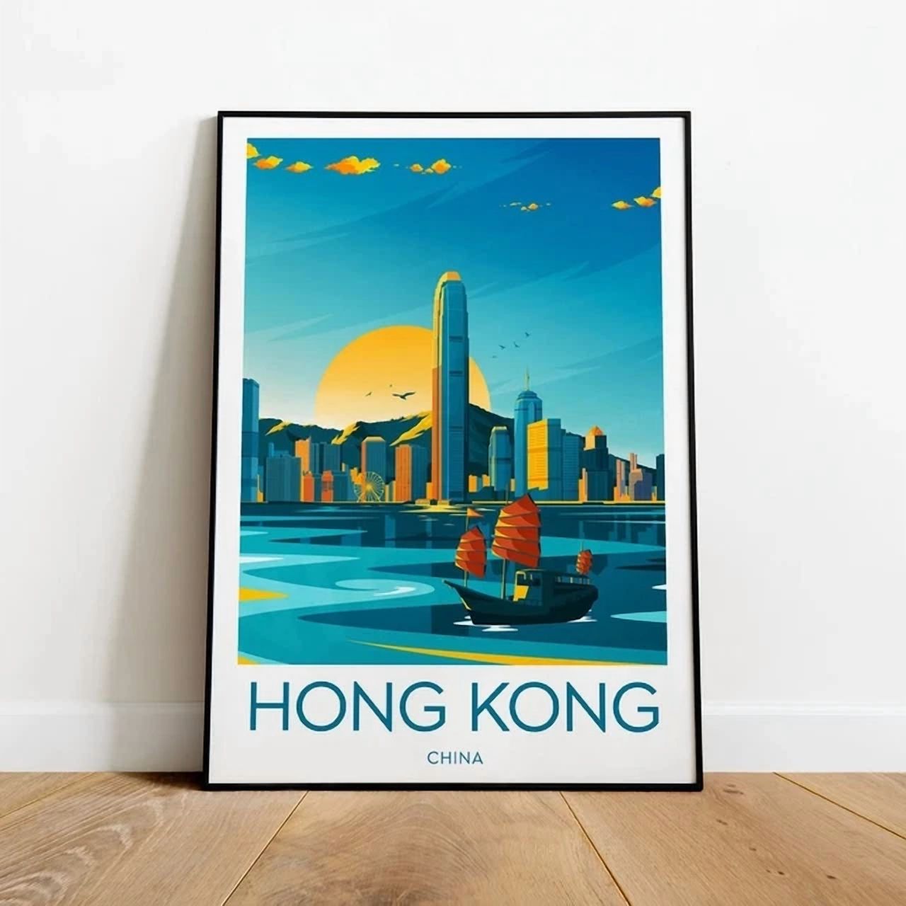 China Hong Kong Travel Poster Art Home Decor Vintage Gift Living Room ...