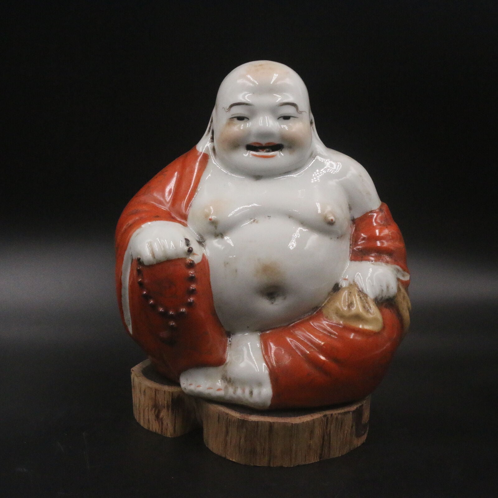 China Jingdezhen Porcelain Official Ware Maitreya Buddha Statue 7.3 ...