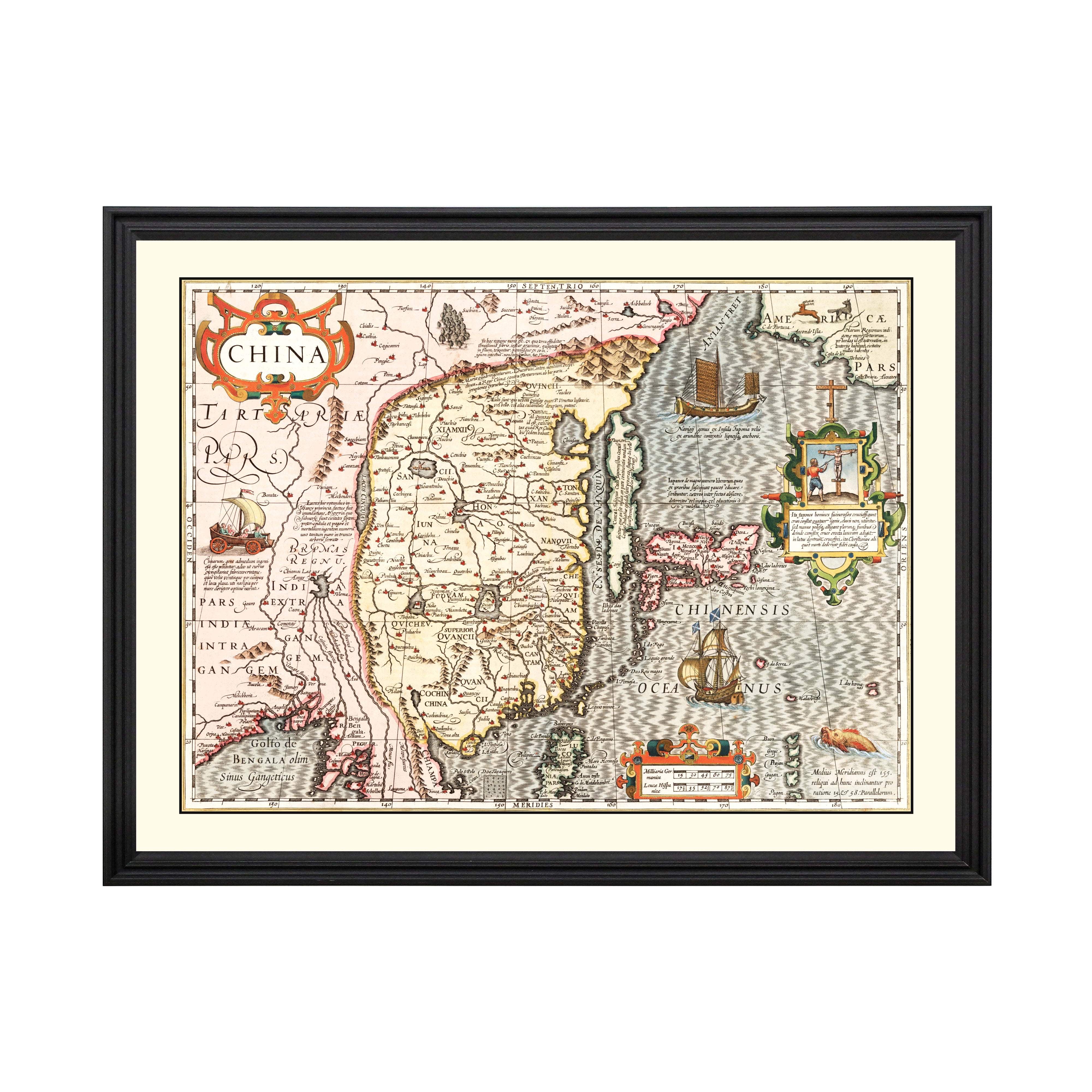 China Map, 1623 Vintage Map of China History Wall Decor Gift, Old China ...